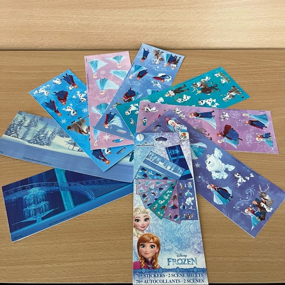 Disney | Toys | Nwt Hallmark Sticker Scene Featuring Frozen Elsa Anna ...